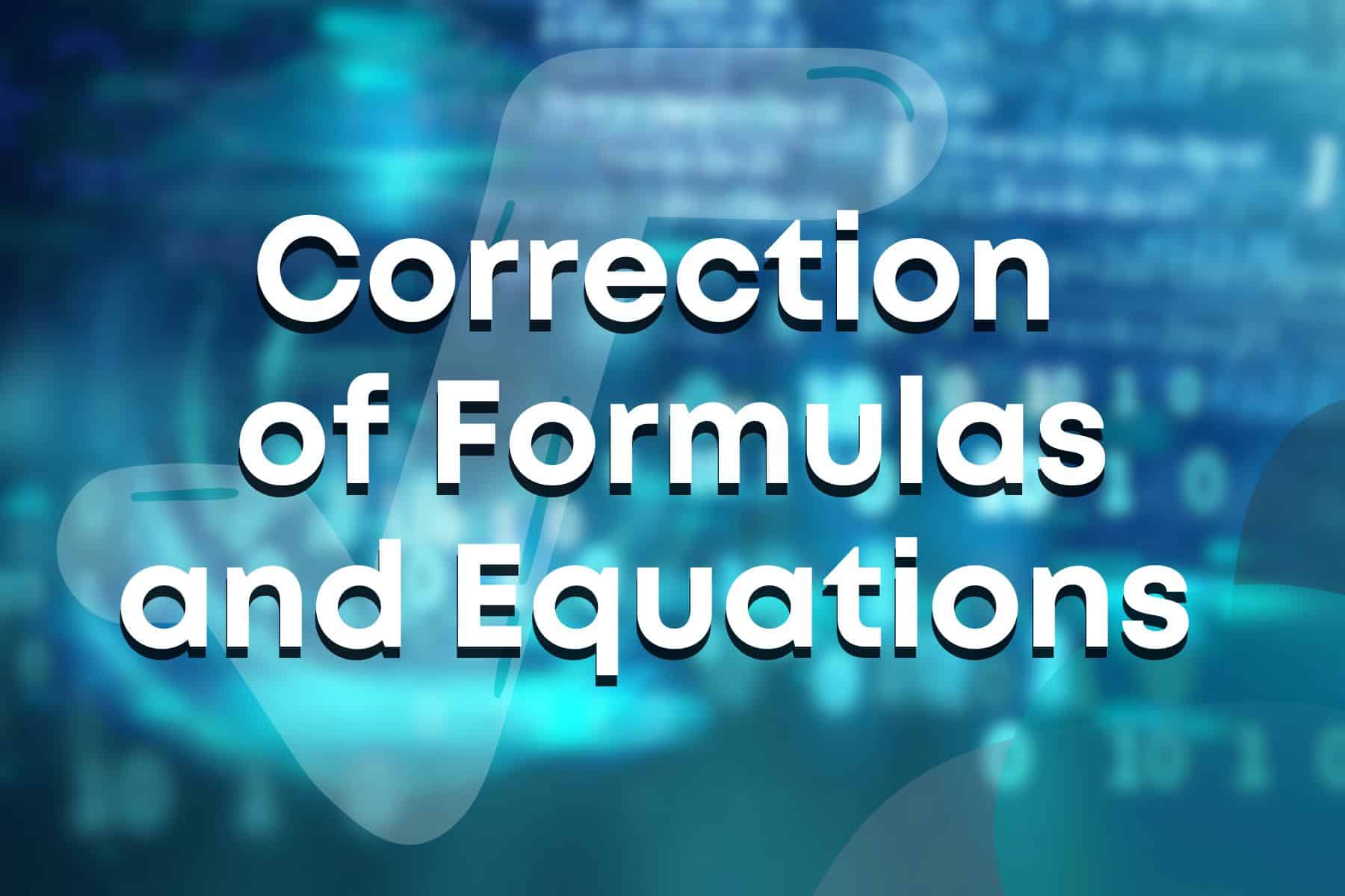 Correction of Formulas and Equations Prayer - Bride Ministries ...